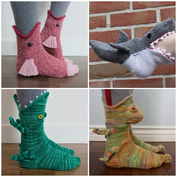 Gift-3D Knit Crocodile Socks – BckMall